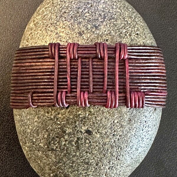 Leather Wrapped Rock - Etsy