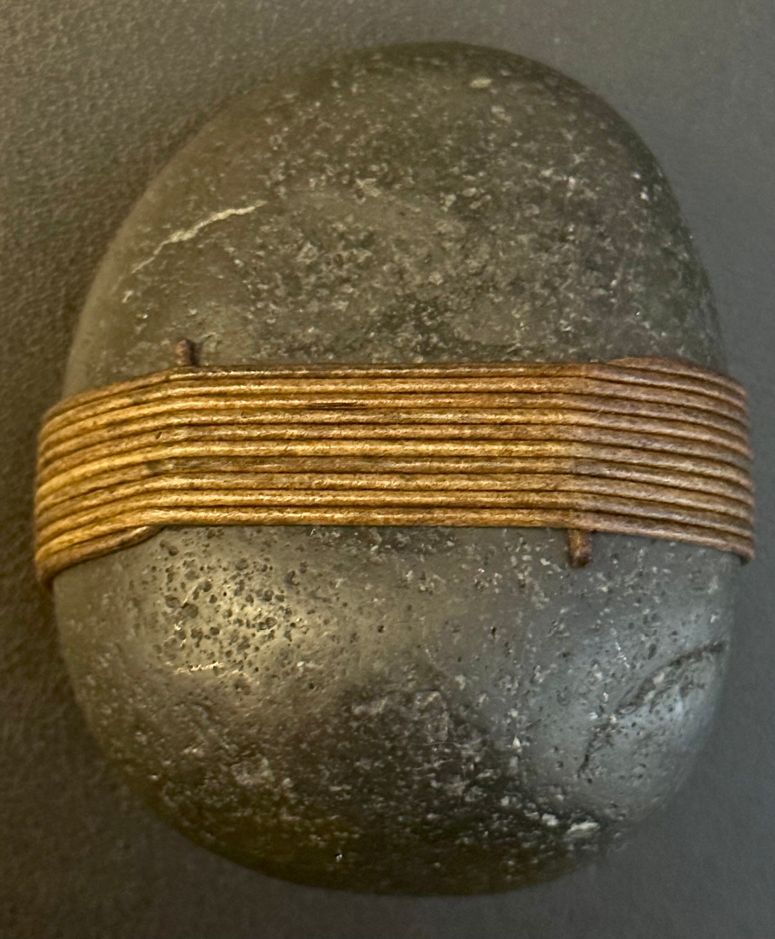 Leather-wrapped Centering Stone, Zen Rock, Meditation Stone, Unique ...