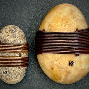 Sold as a Set, Handwoven Wrapped Rocks, Meditation Stones, Zen Rocks ...