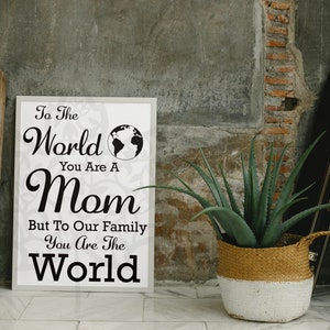 Mom World SVG - Etsy