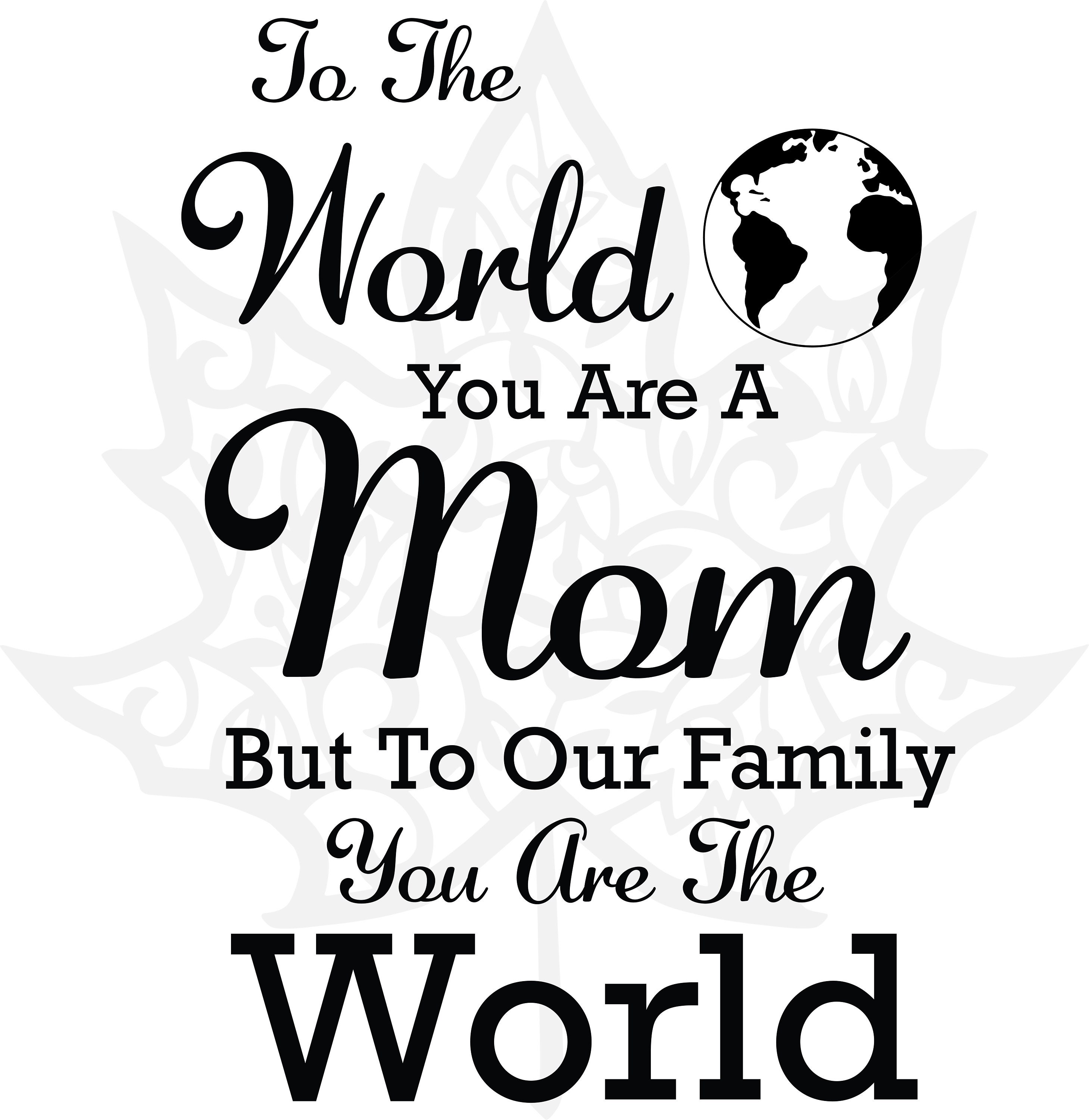 Mom World SVG - Etsy
