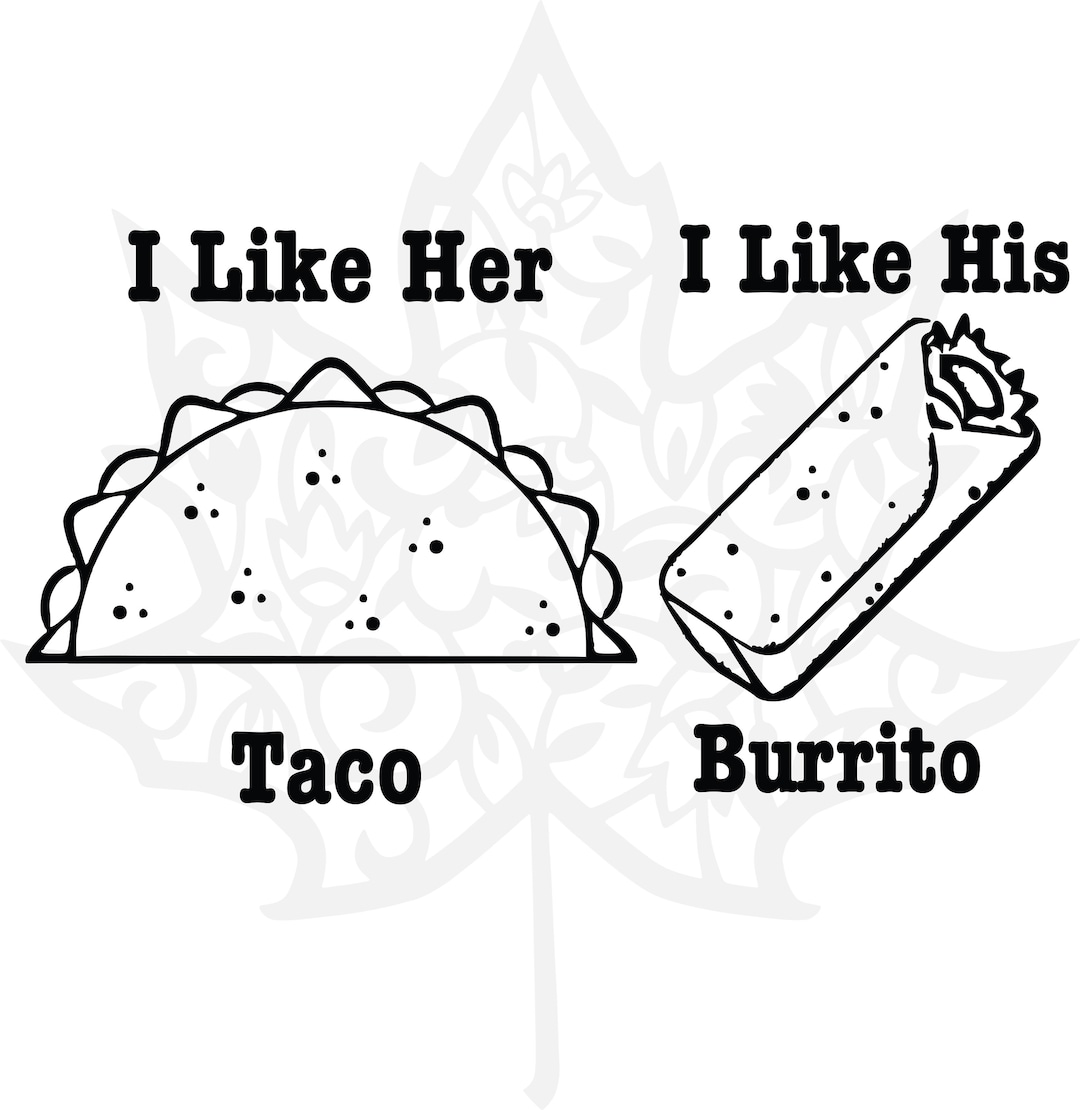 Couples Matching SVG Taco and Burrito - Etsy