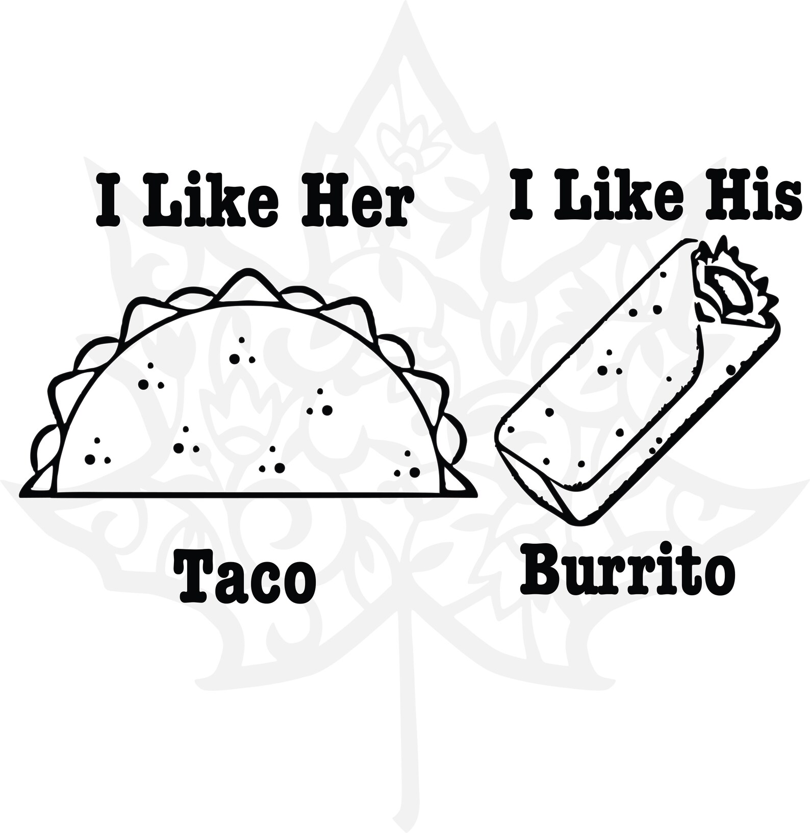 Couples Matching SVG Taco and Burrito - Etsy