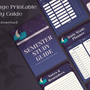 Student Planner Printable, Printable Notes, Study Schedule, Study ...