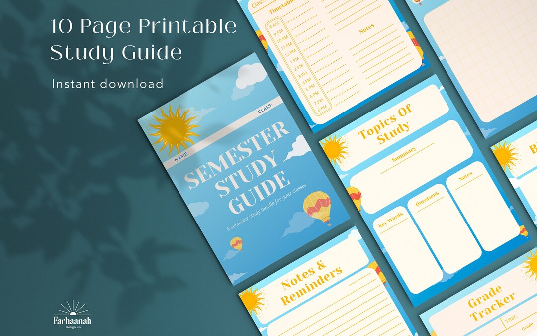 Student Planner Printable, Printable Notes, Study Schedule, Study ...