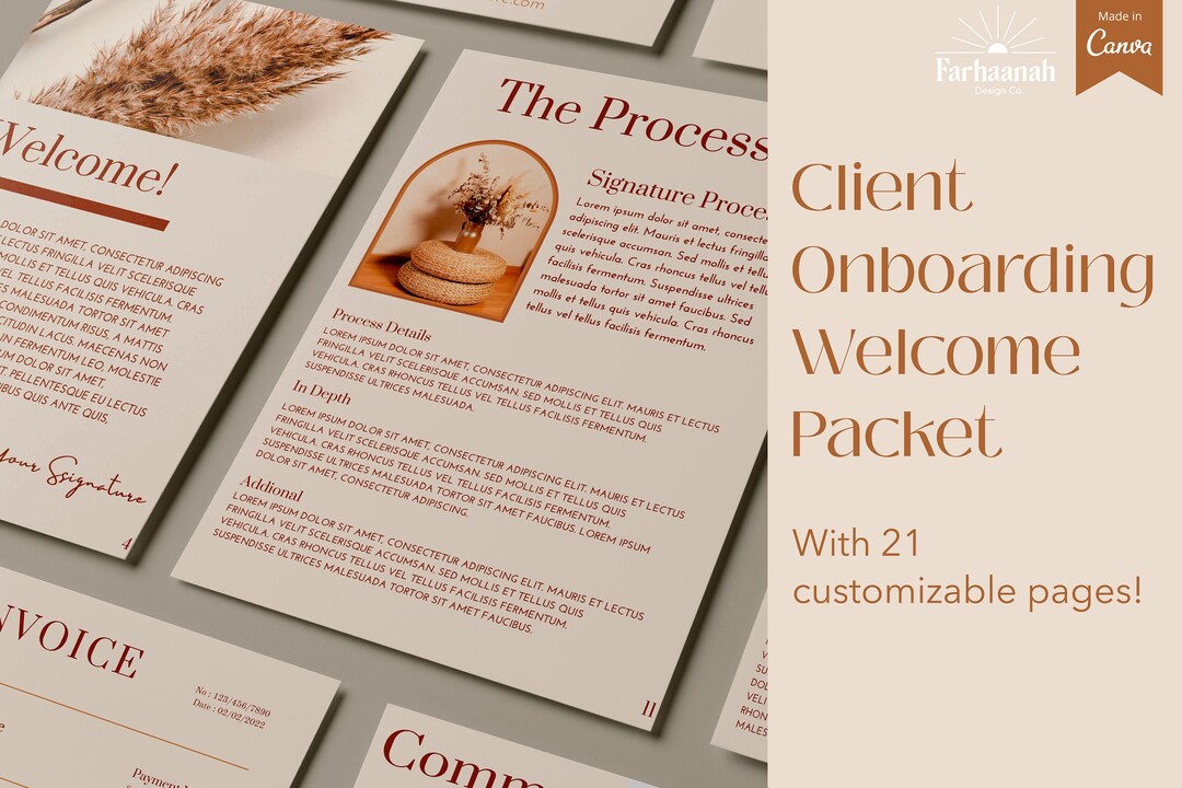 Client Welcome Packet Template | Employee Onboard Template | Editable ...