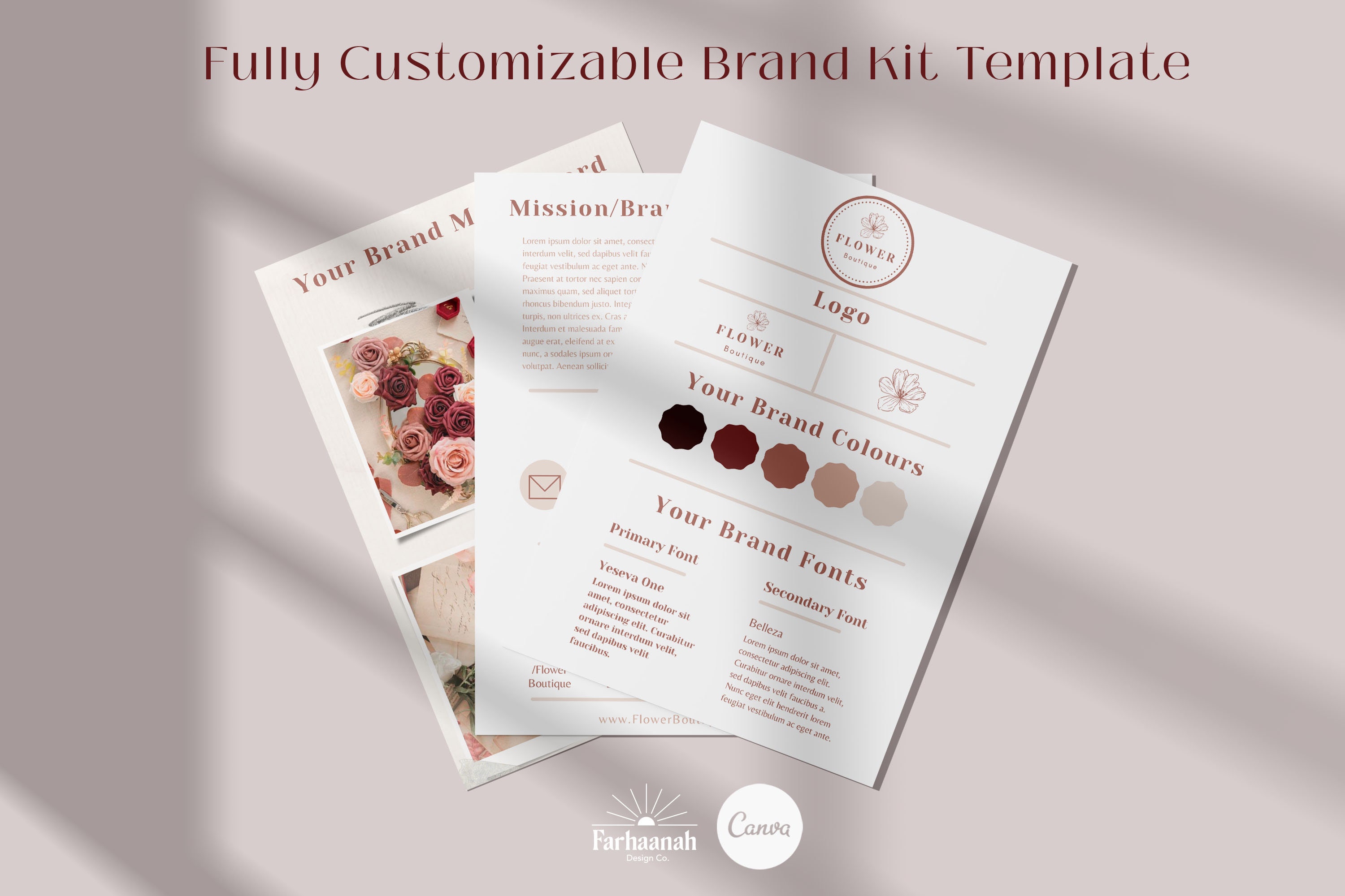 Branding Profile, Small Business Branding Template, Branding Board ...