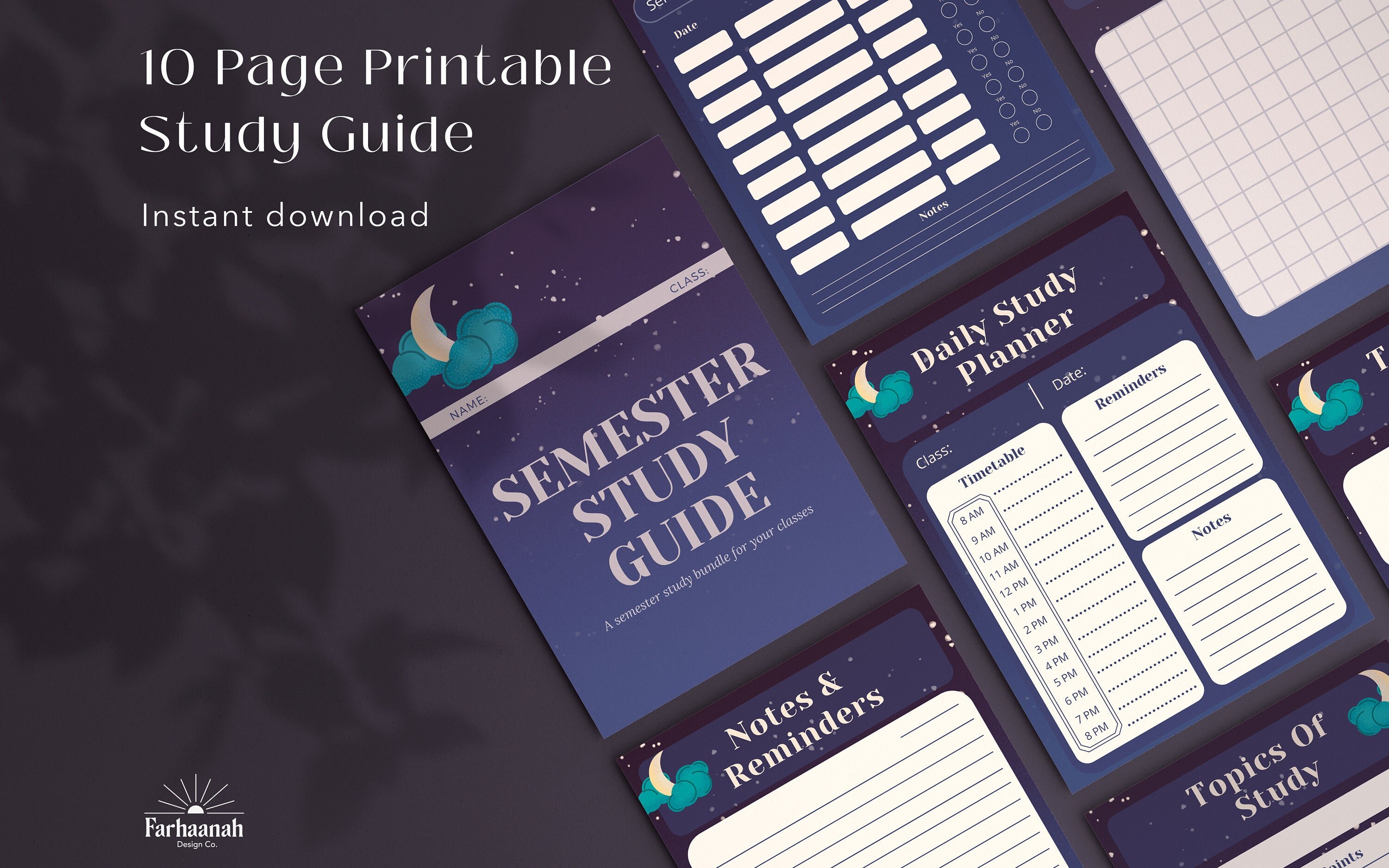 Student Planner Printable, Printable Notes, Study Schedule, Study ...