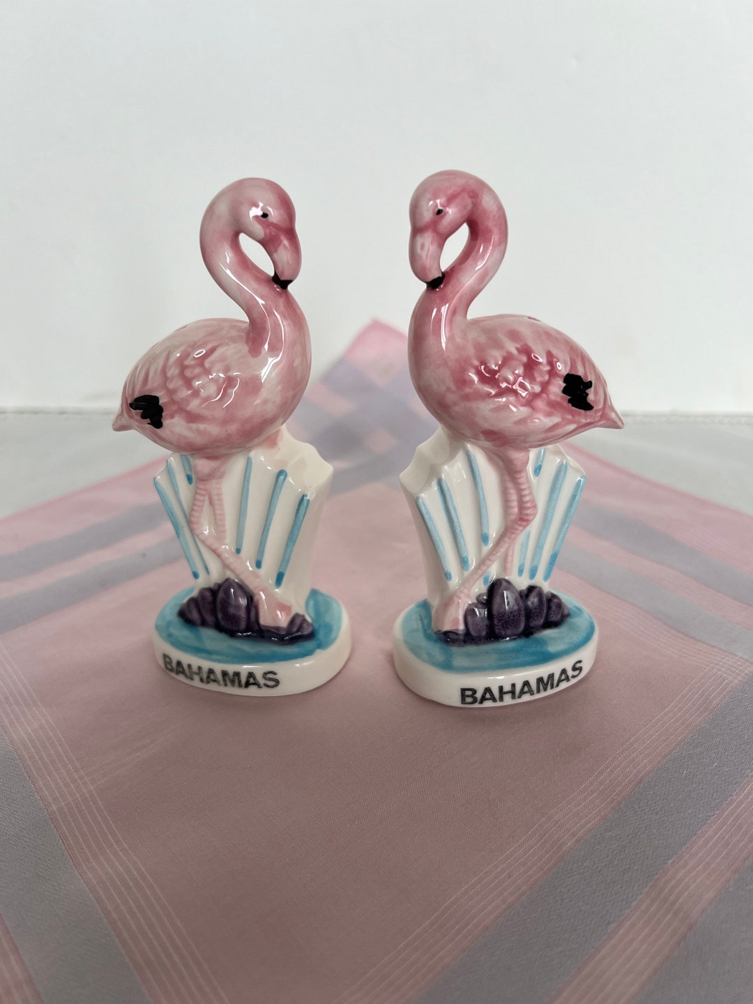 Vintage Pink Flamingo Salt and Pepper 5’’ Made in Japan - Etsy