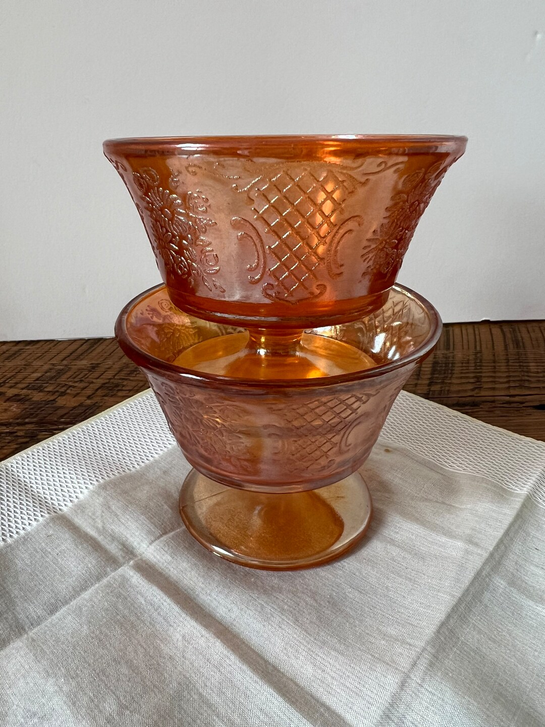 Vintage Federal Glass 1930 Normandy Bouquet Depression Glass - Etsy