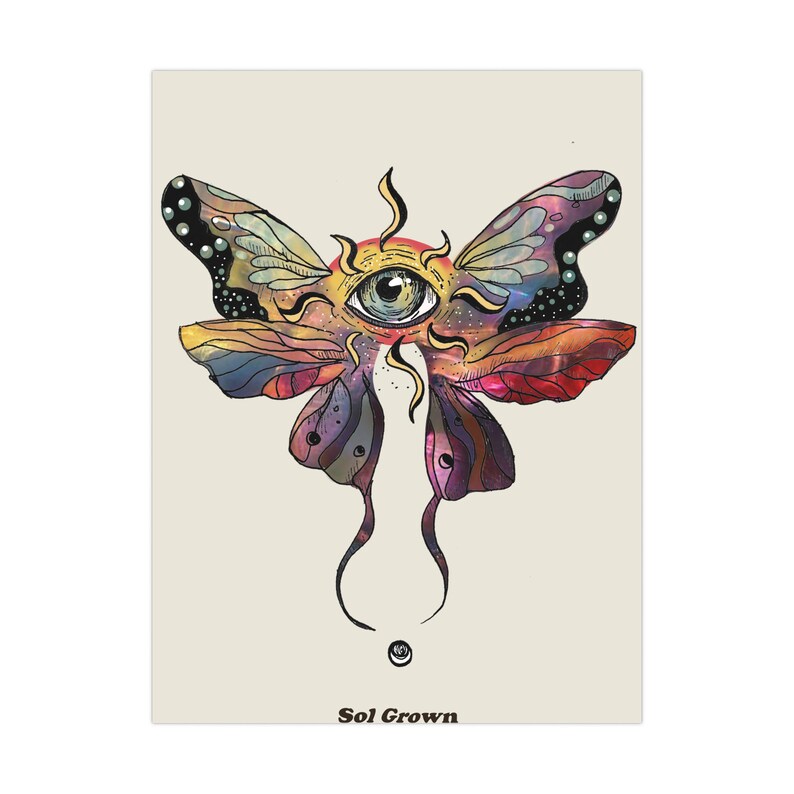 Sun Butterfly Print - Etsy