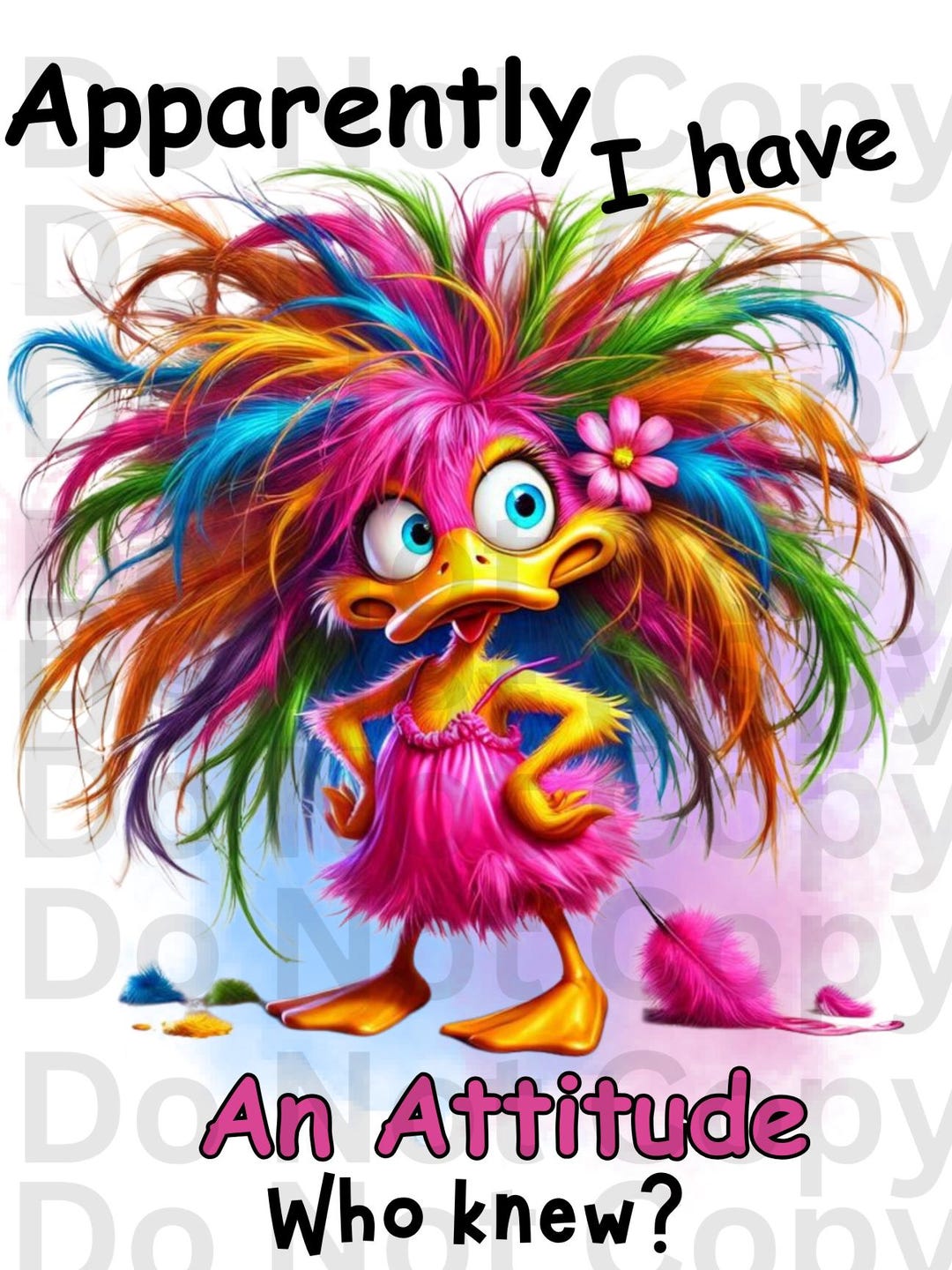 Attitude Duck PNG: Colorful Sublimation Design (digital Download) - Etsy