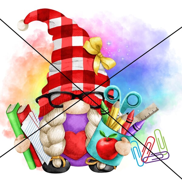 Teacher Gnome Clipart - Etsy