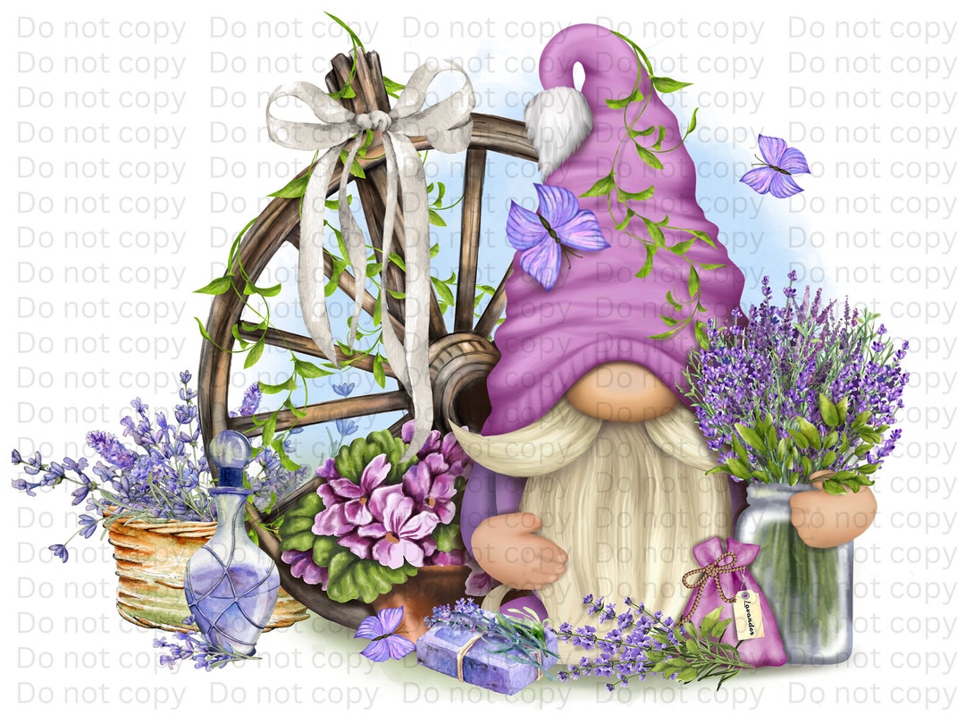 Digital Design, PNG, Digital, Printable, Personalize, Spring, Gnome ...