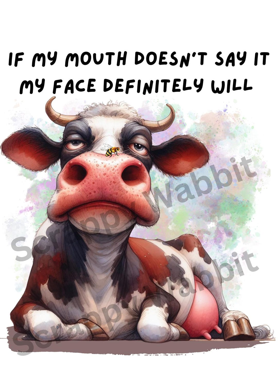 Cow, My Mouth, Funny, Quirky, Download Image, Digital Design, PNG File ...