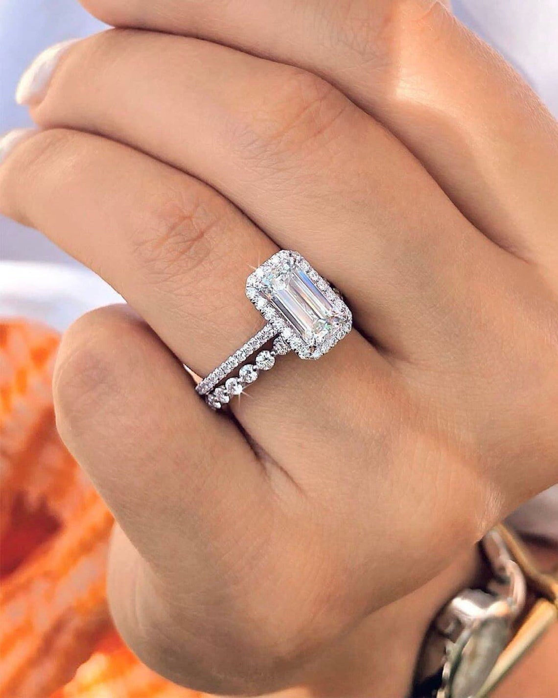 6 CT Emerald Ring, Emerald, Emerald Engagement Ring, Emerald Cut ...