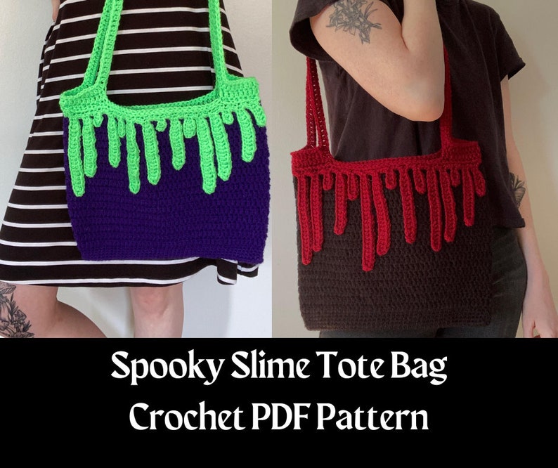 Spooky Slime Tote Bag Pattern Crochet Tote Bag Pattern PDF - Etsy