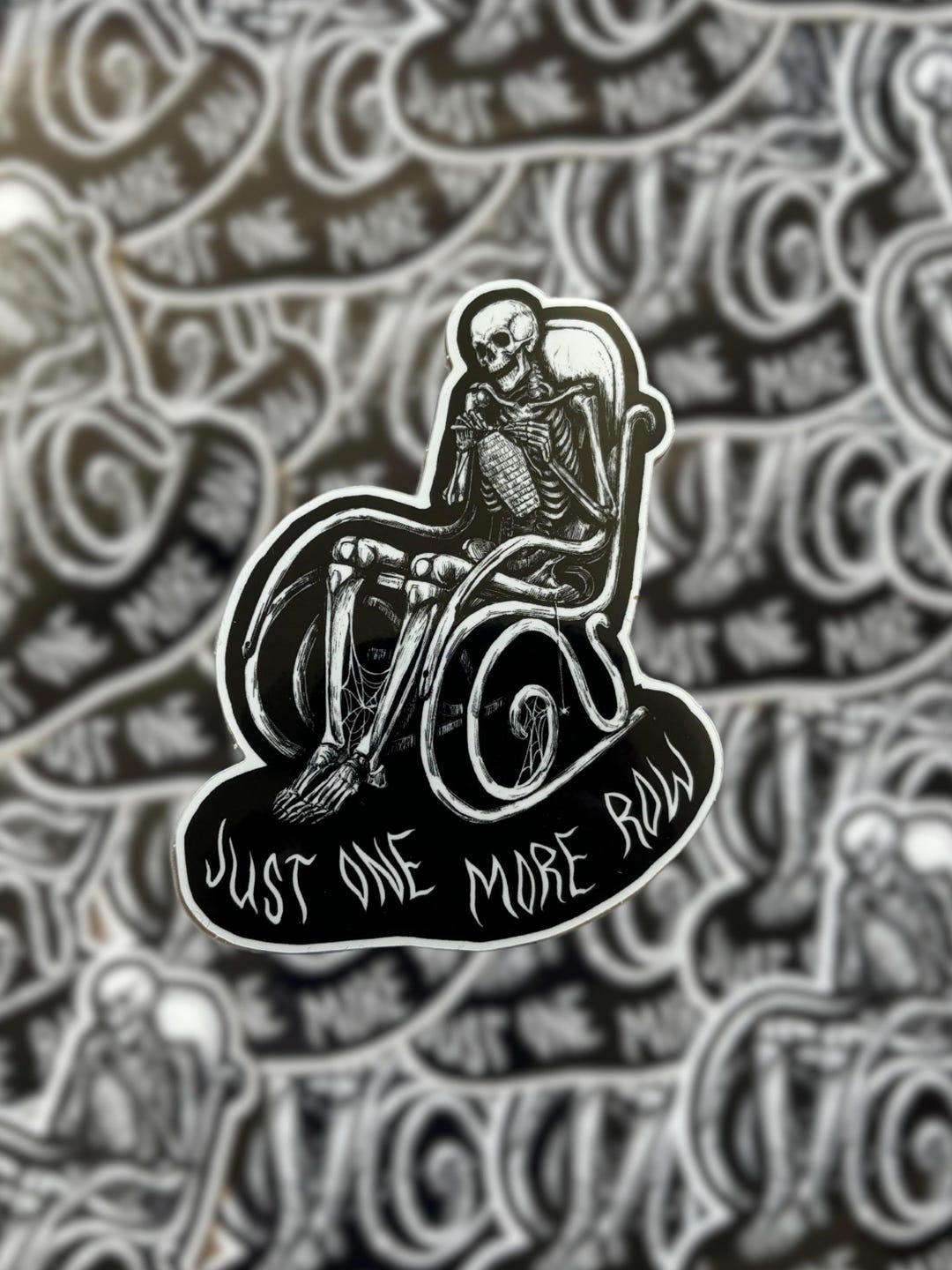 Crochet Just One More Row Sticker | Crochet Sticker Yarn Sticker ...