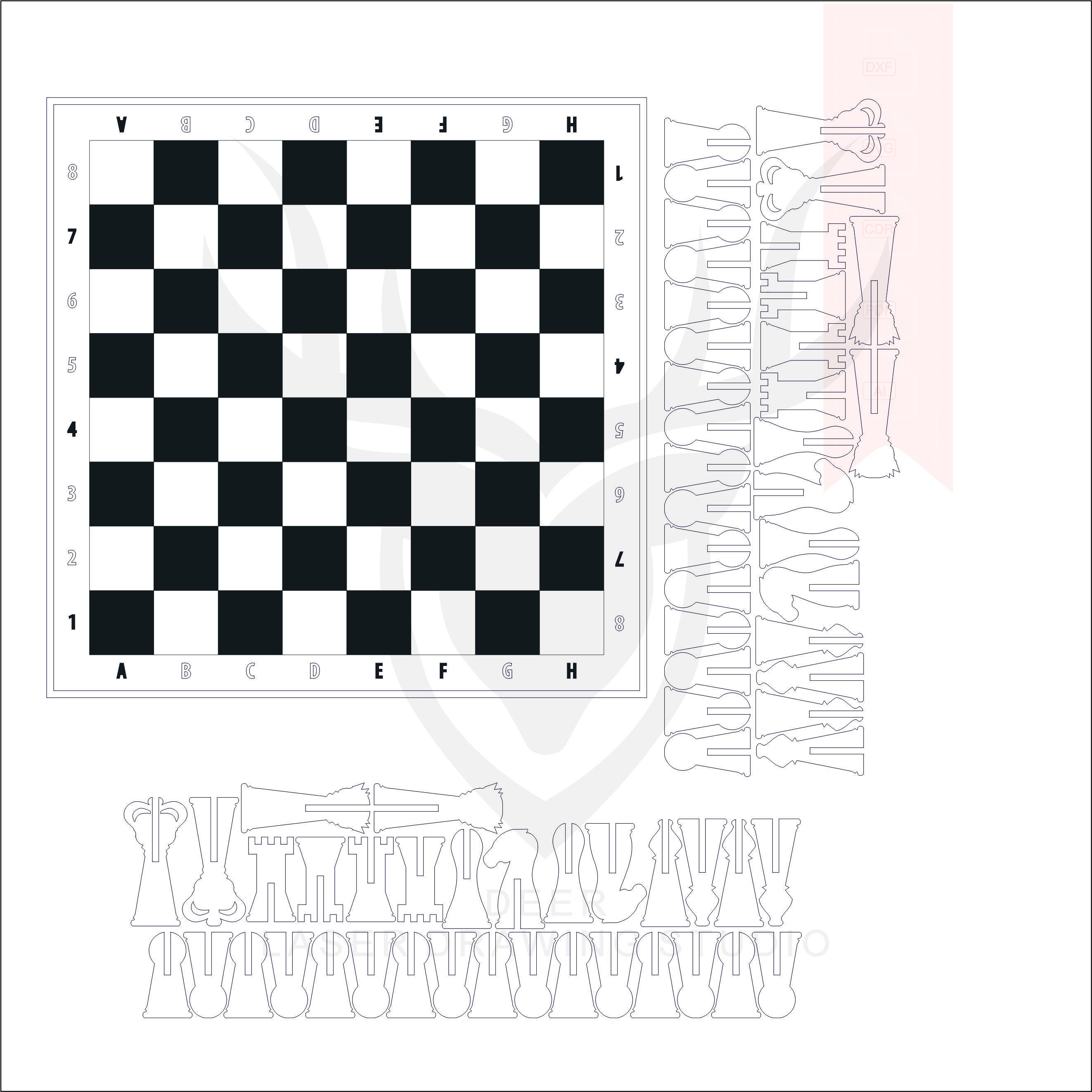 Chess Set Etsy 3057