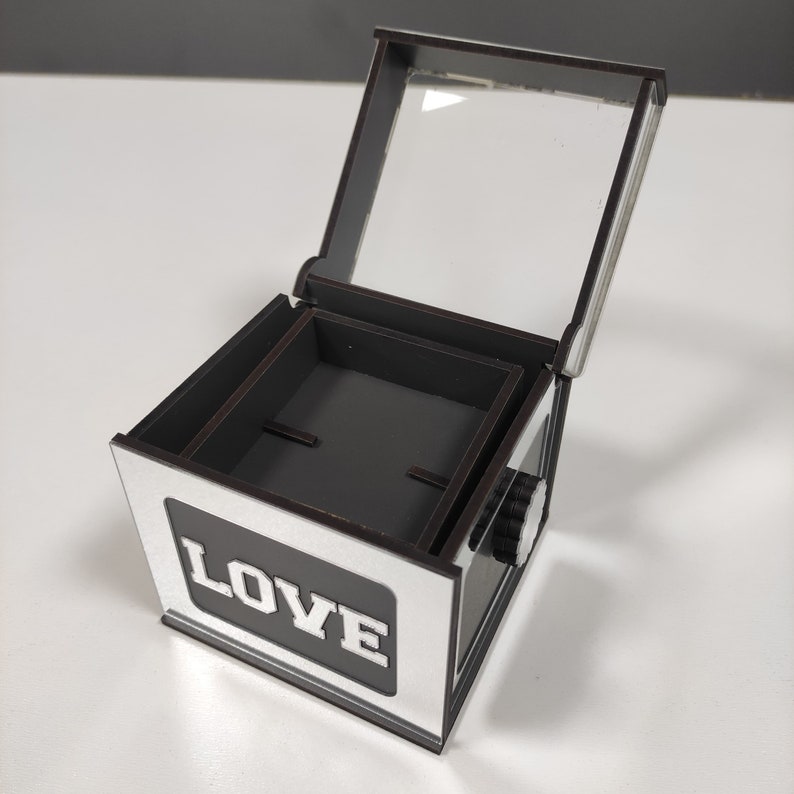 Rotating Box Laser Cut Wooden Gift Box for Valentines Day - Etsy