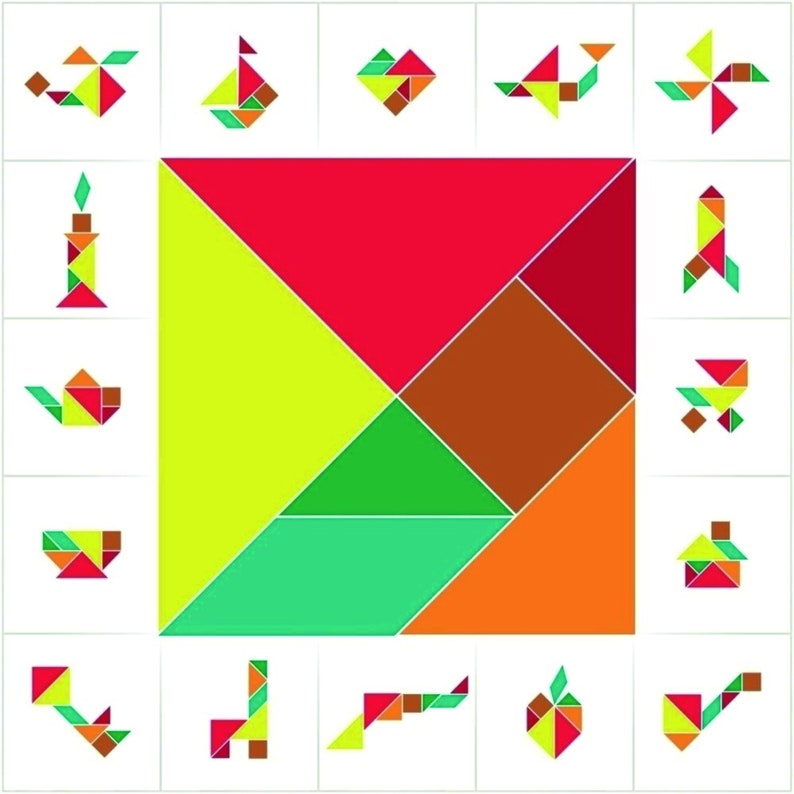 Tangram Puzzle - Etsy