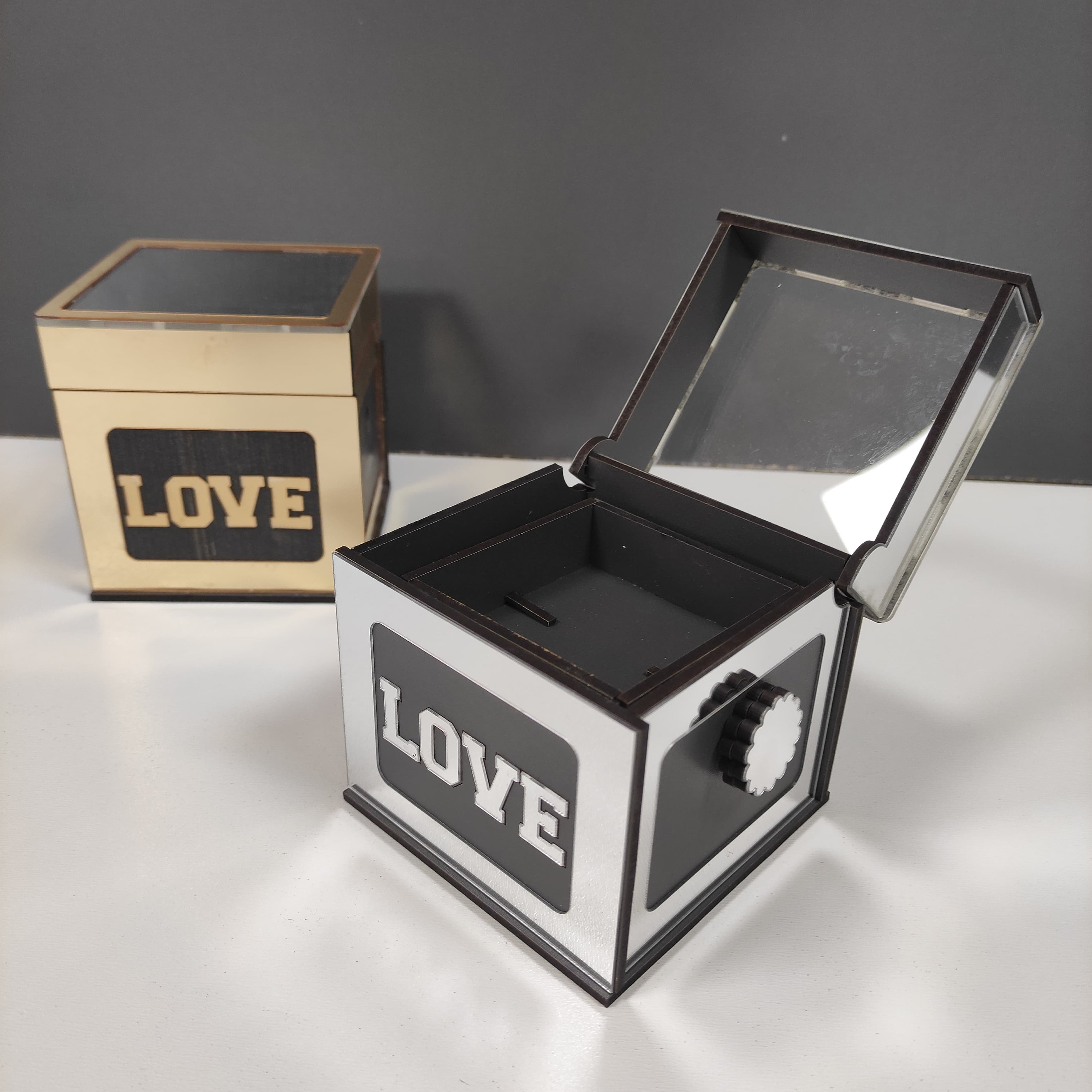Rotating Box Laser Cut Wooden Gift Box for Valentines Day - Etsy