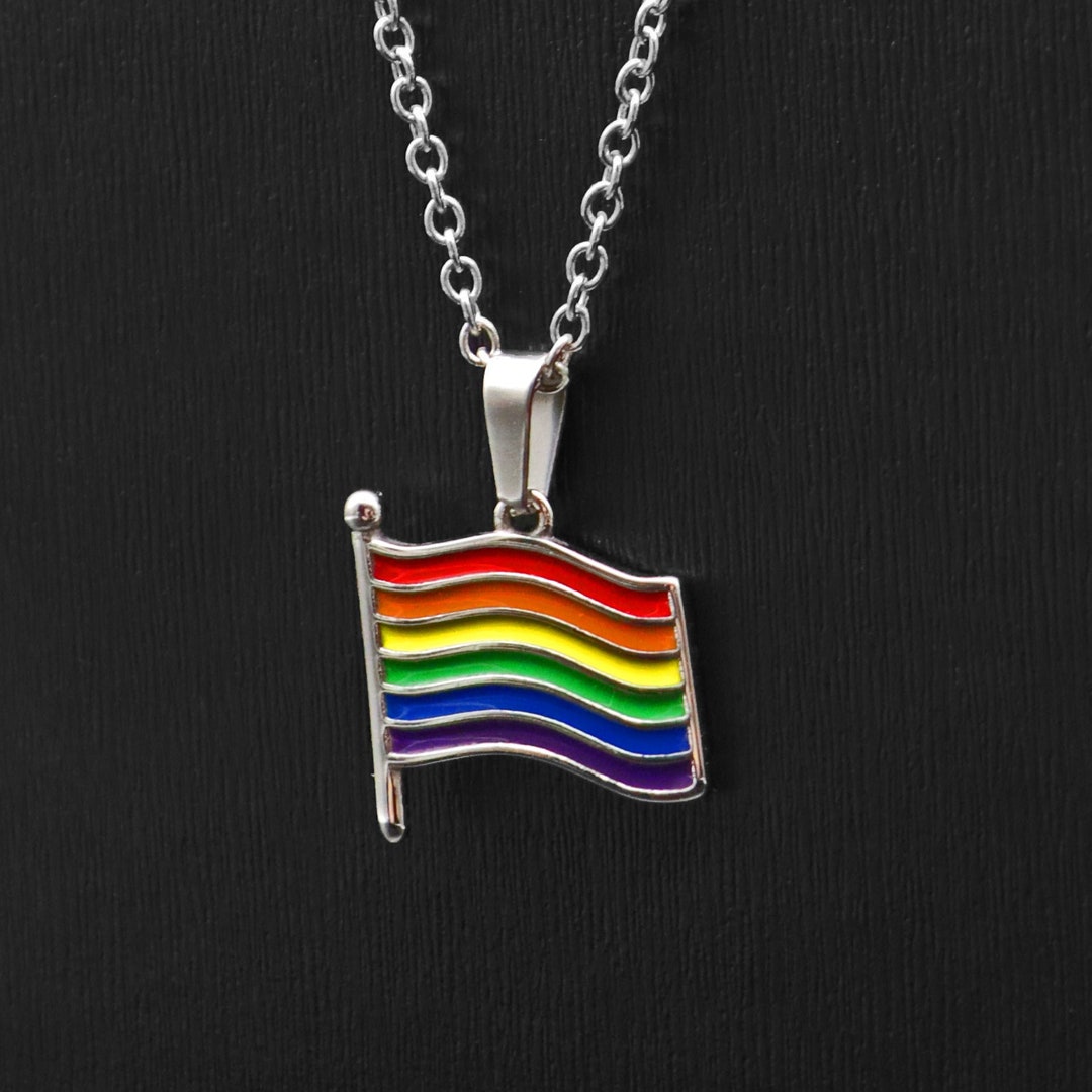 Pride Chain rainbow Flag Gay/lesbian Jewelry, Pendant, Rainbow, LGBTQ ...