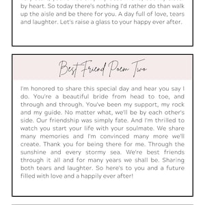 Poem for My Best Friend on Your Wedding Day, Best Friend Wedding ...