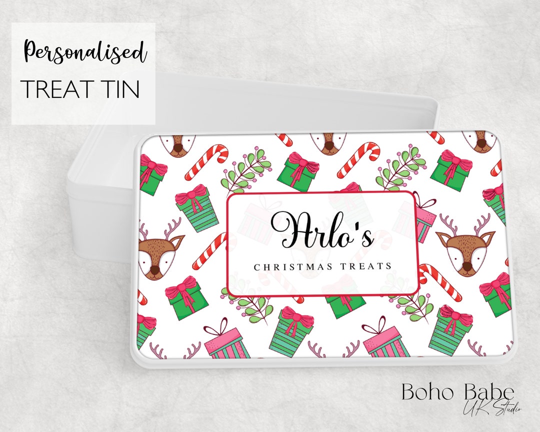 Personalised Sweet Tin, Kids Christmas Treat Tin, Chocolate Tin ...