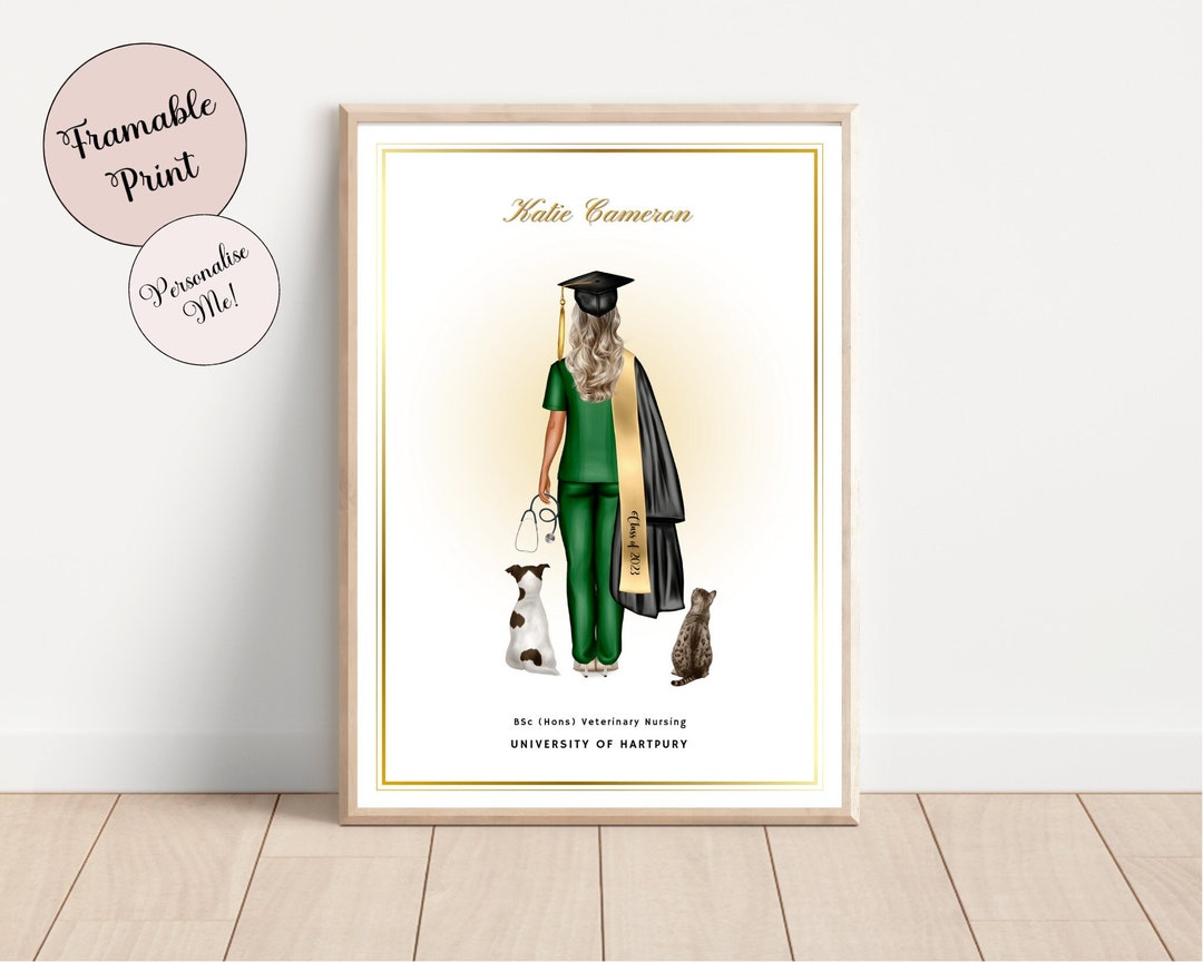 Personalised Veterinary Nurse Graduation Framable Print, Nurse ...