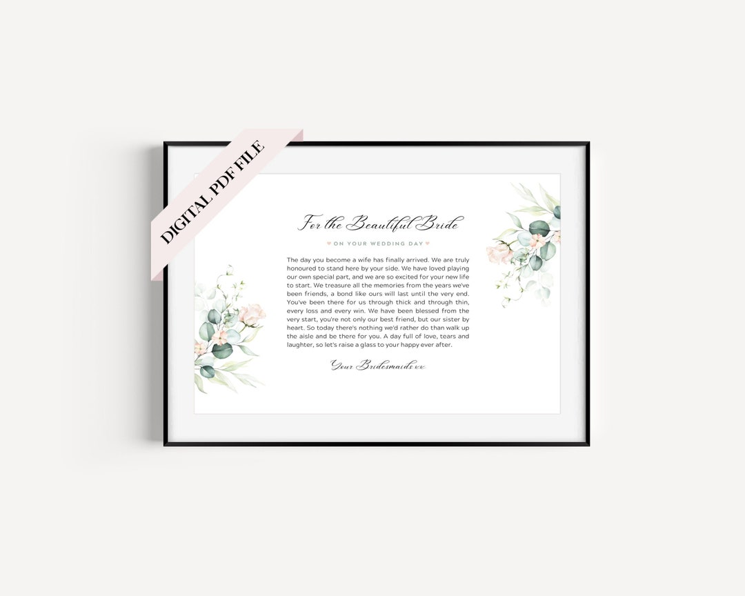 Printable Poem For The Bride From Her Bridesmaids On Her Wedding Day printable-poem-for-the-bride-from-her-bridesmaids-on-her-wedding-day