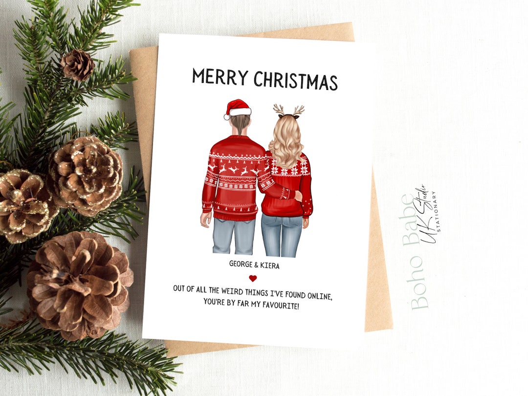 Personalised Christmas Card for Boyfriend or Girlfriend, Internet ...