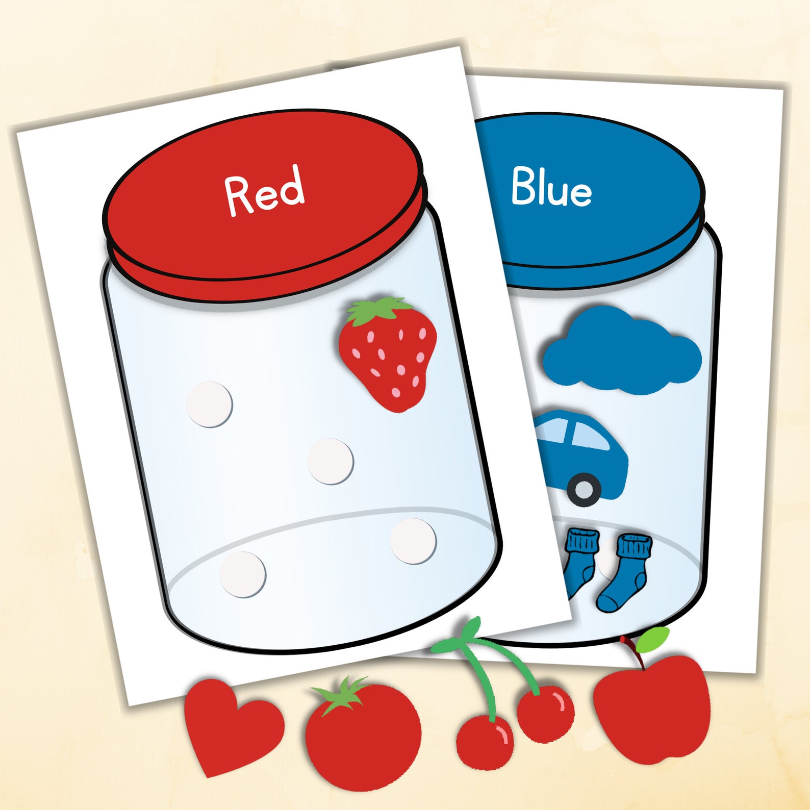 Color Matching Color Sorting Color Activity Learning - Etsy