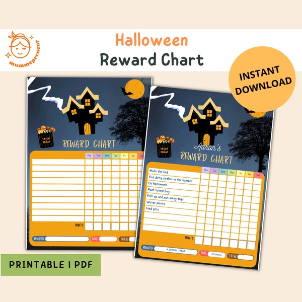 Halloween Chart - Etsy