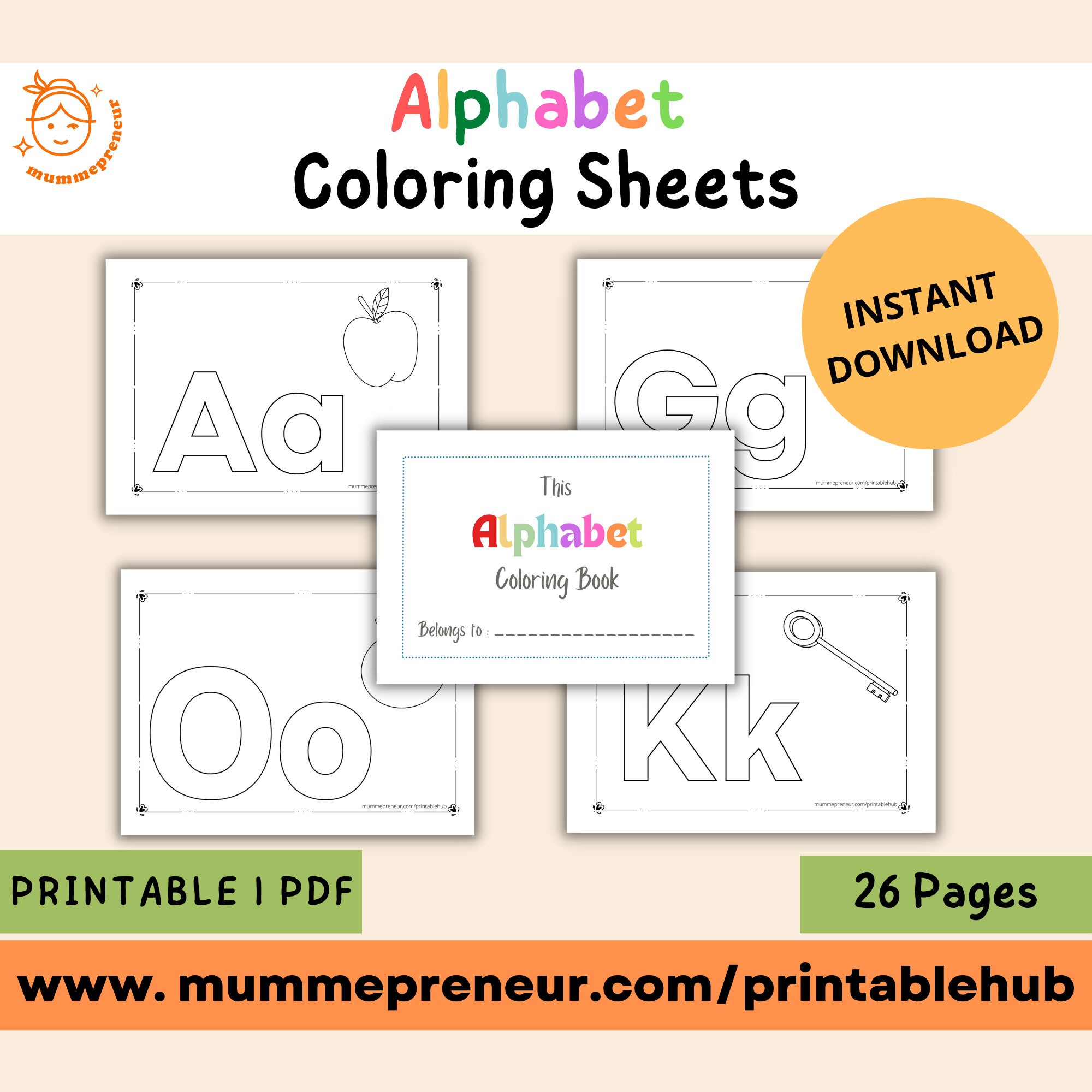 100 Uppercase and Lowercase Alphabet Worksheets, Preschool Kindergarten ...