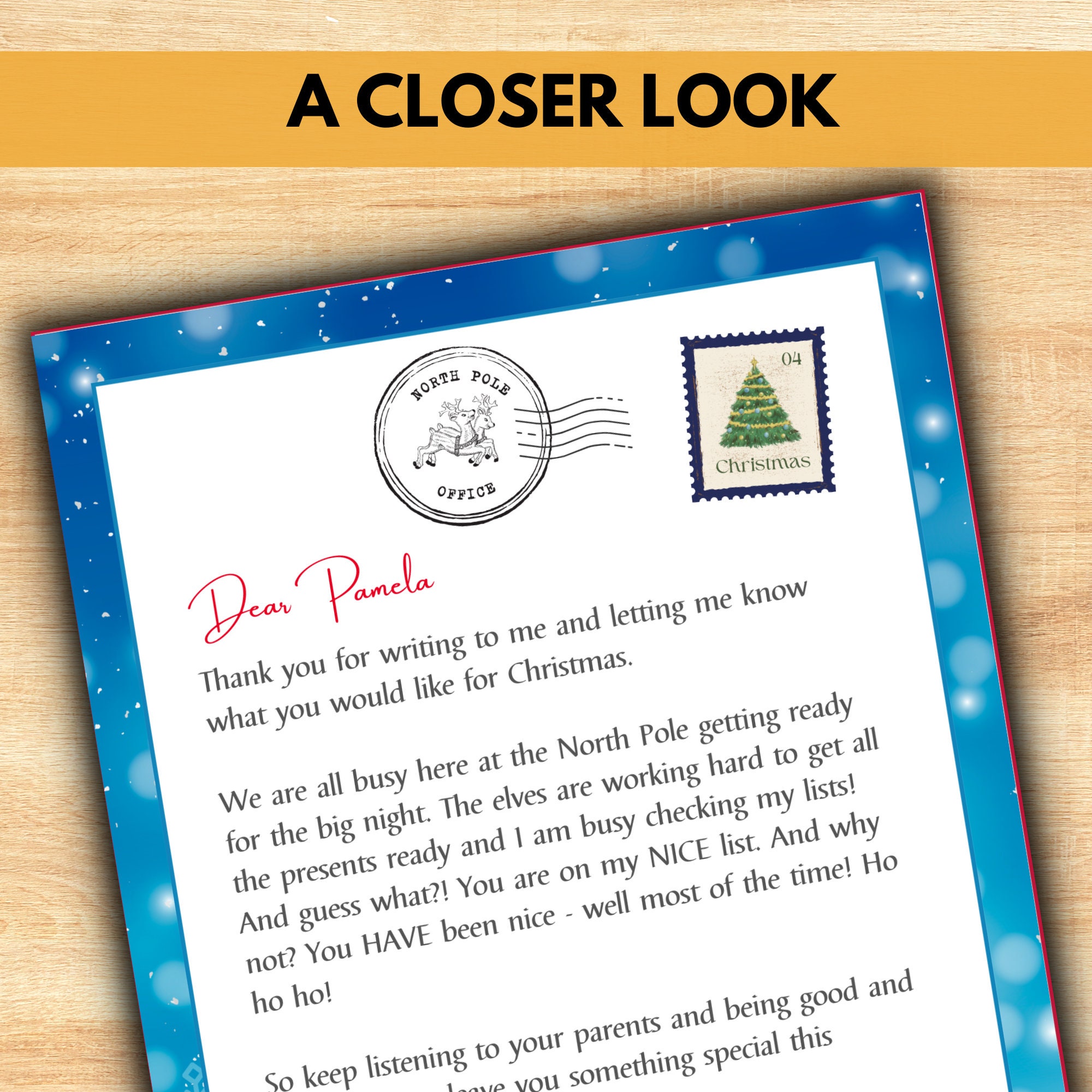 Editable Personalized Letter From Santa, Christmas Santa Letter ...