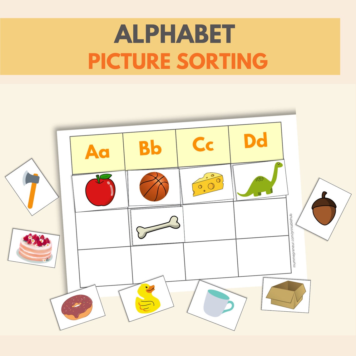 Printable Alphabet Pictures Sorting Phonics Activity Game - Etsy