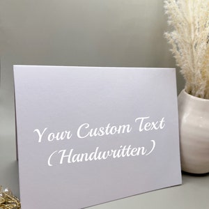 Custom Handwritten Calligraphy Card - Etsy