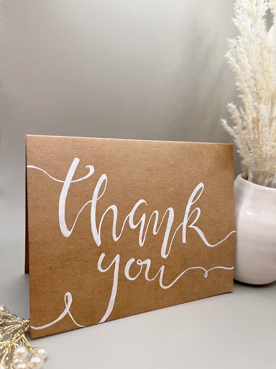 Handwritten “thank You” Calligraphy Card - Etsy
