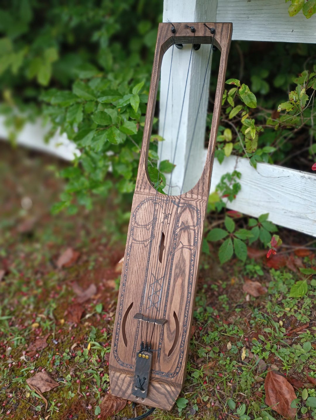 30' Ash Grasping Dragon/ Web of Wyrd Tenor 3 String Tagelharpa - Etsy
