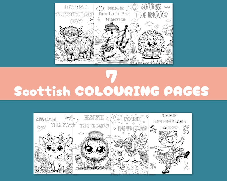 7 Scottish Colouring Pages, Colouring Kids Pages, Printable Kids Pages ...