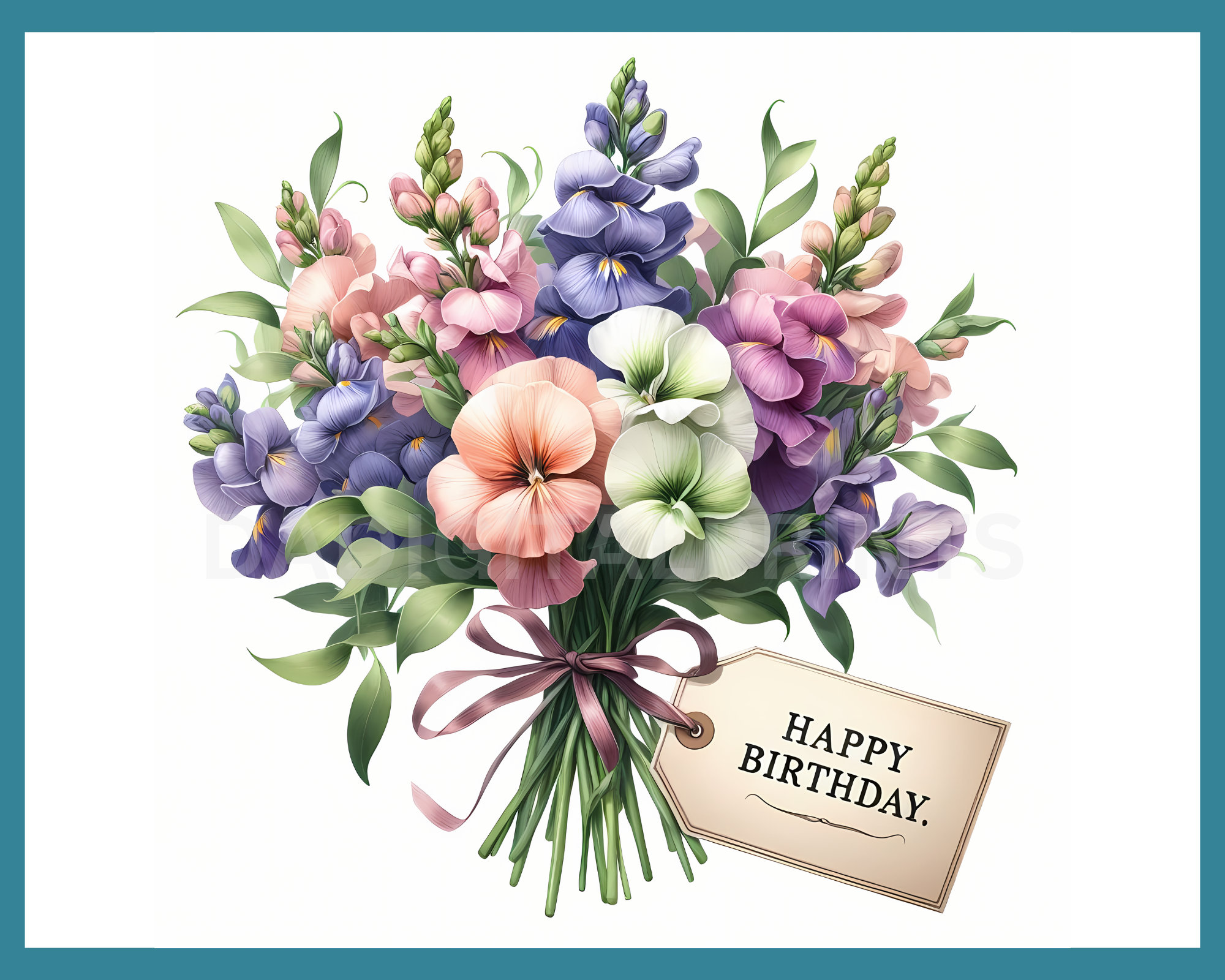 Birthday Flower Clipart, Birth Flowers, April Flower, Daisy Flower ...