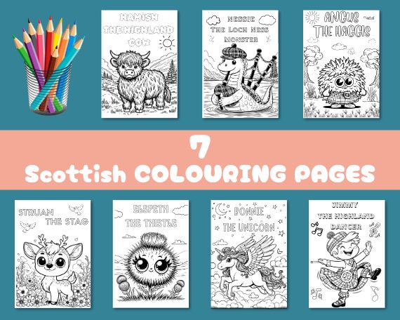 7 Scottish Colouring Pages, Colouring Kids Pages, Printable Kids Pages ...
