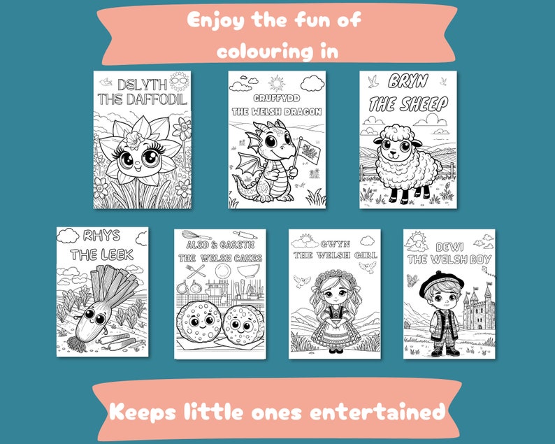 7 Welsh Colouring Pages, Colouring Kids Pages, Printable Kids Pages ...