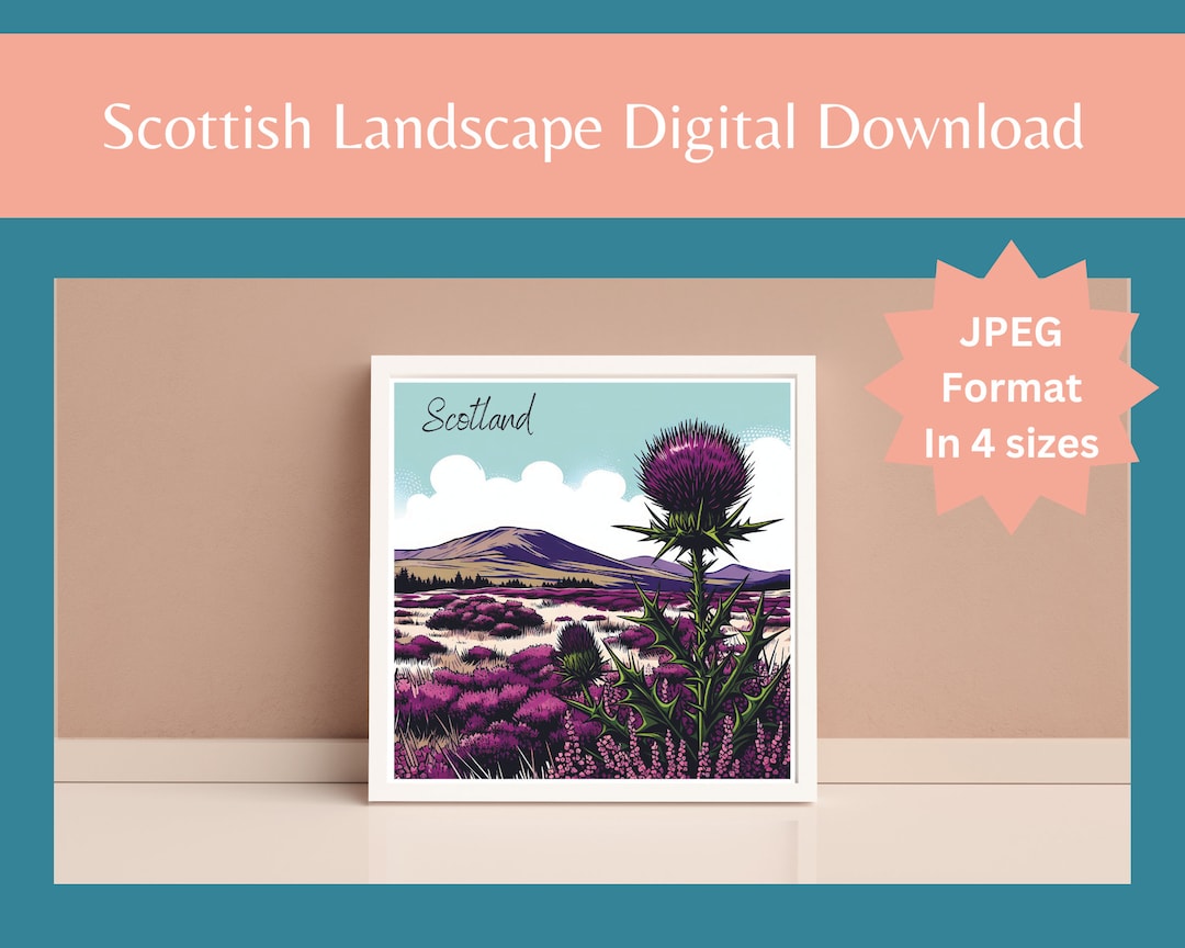 Scottish Pop Art Print, Scottish Prints, Pop Art Printable, Scotland ...