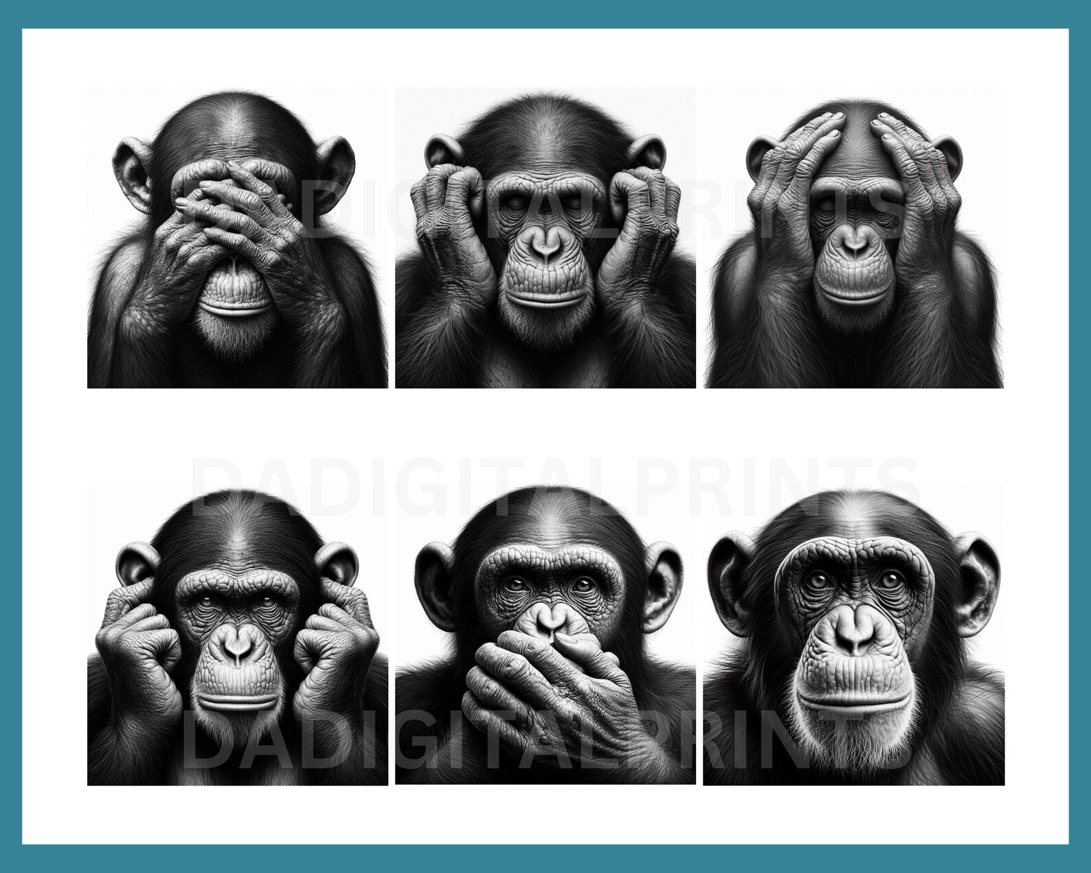 Chimpanzee, Wild Animal Clipart, Monkey Clipart, Zoo Animal Clipart ...