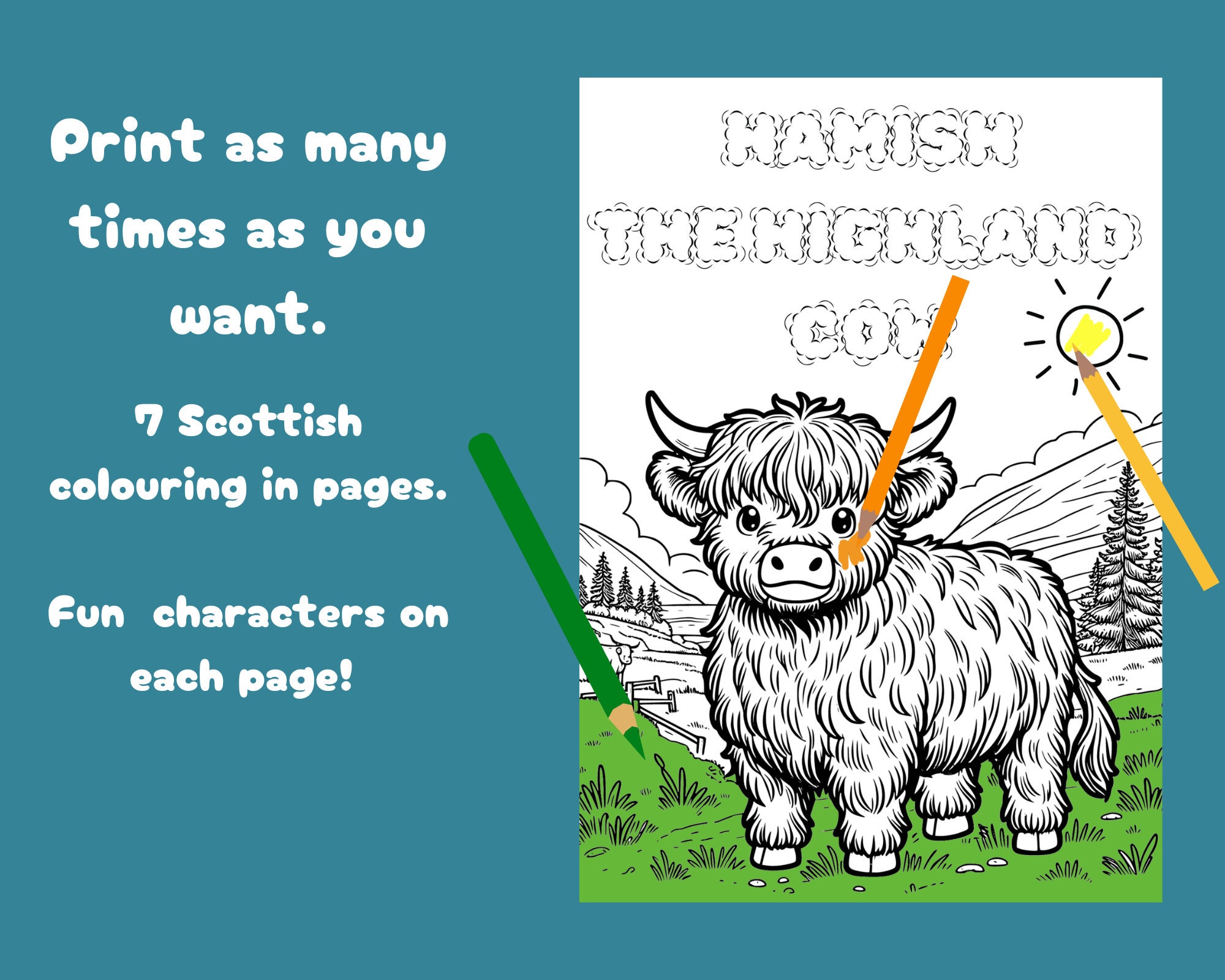 7 Scottish Colouring Pages, Colouring Kids Pages, Printable Kids Pages ...