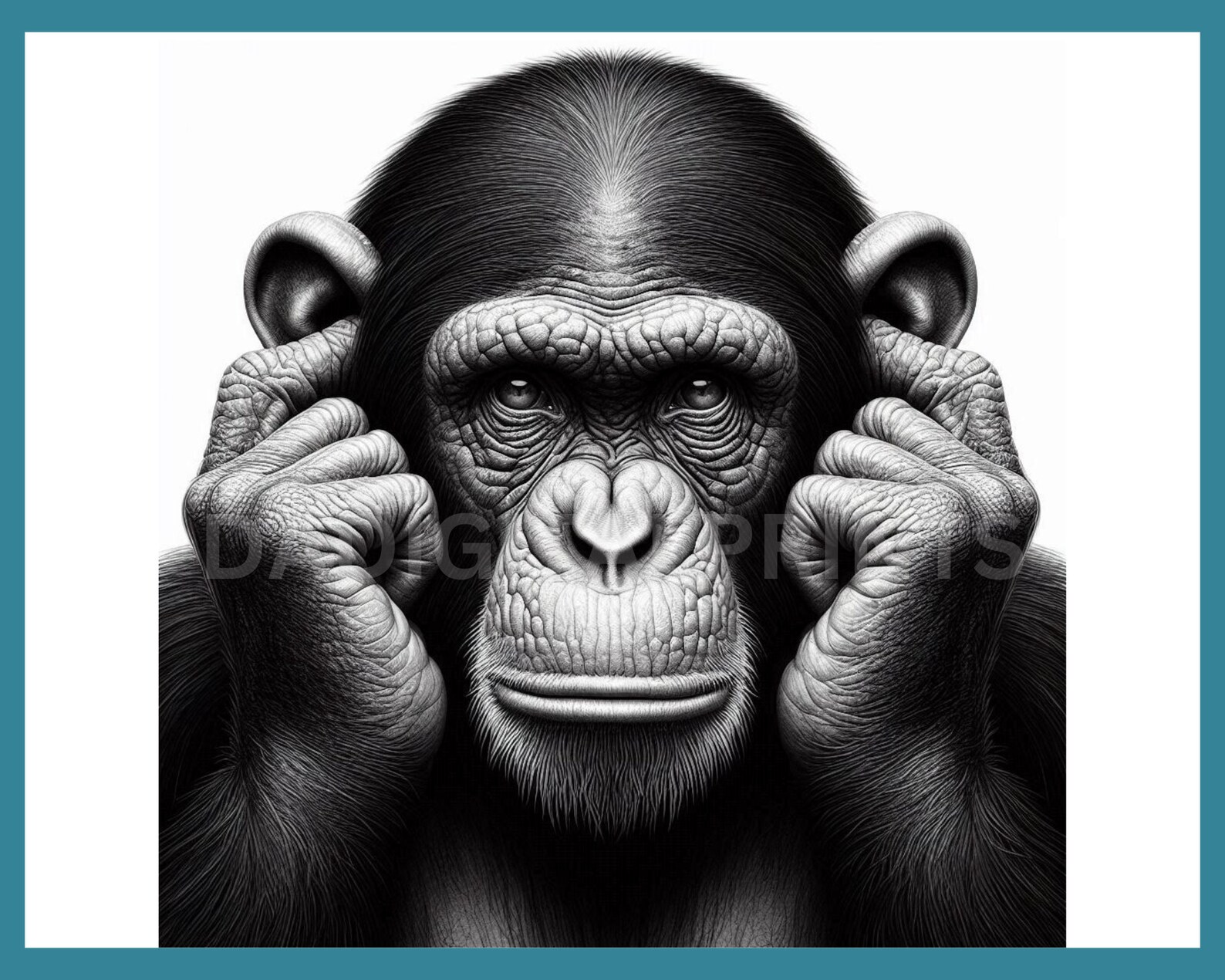 Chimpanzee, Wild Animal Clipart, Monkey Clipart, Zoo Animal Clipart ...