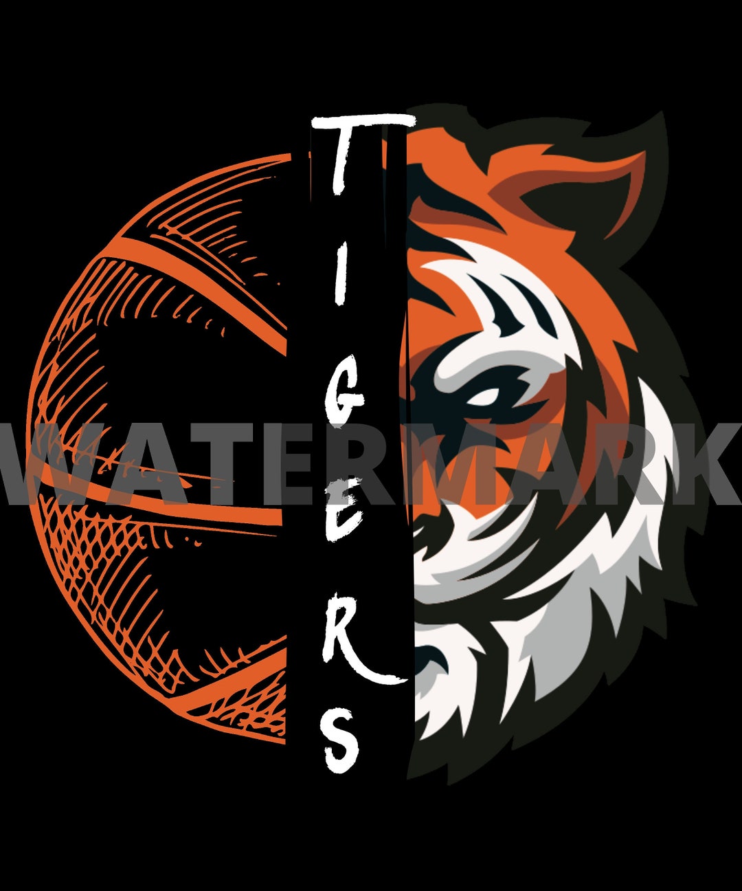 SVG Tiger Basketball - Etsy