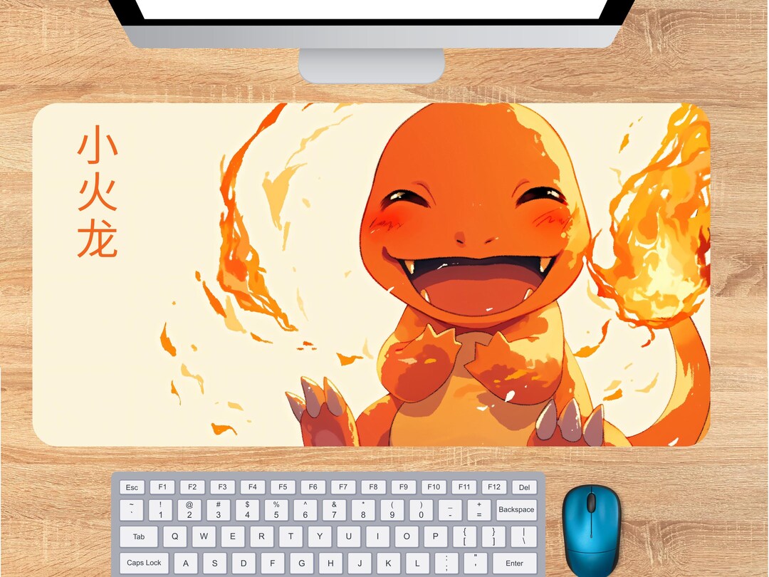 Charmander Pokemon Kawaii Painting Desk Mat Mouse Pad - Etsy